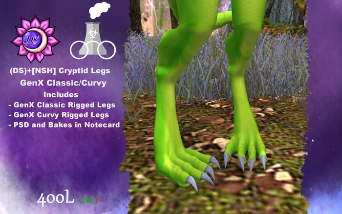 Second Life Marketplace - (DS)+[NSH] Cryptid Legs (GenX Classic/Curvy)